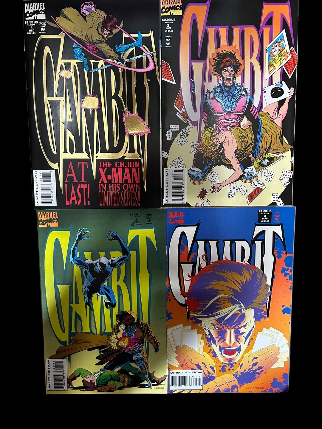 Marvel Comics Gambit Limited Series Issue #1-4 1st Issue is Gold Foil ...