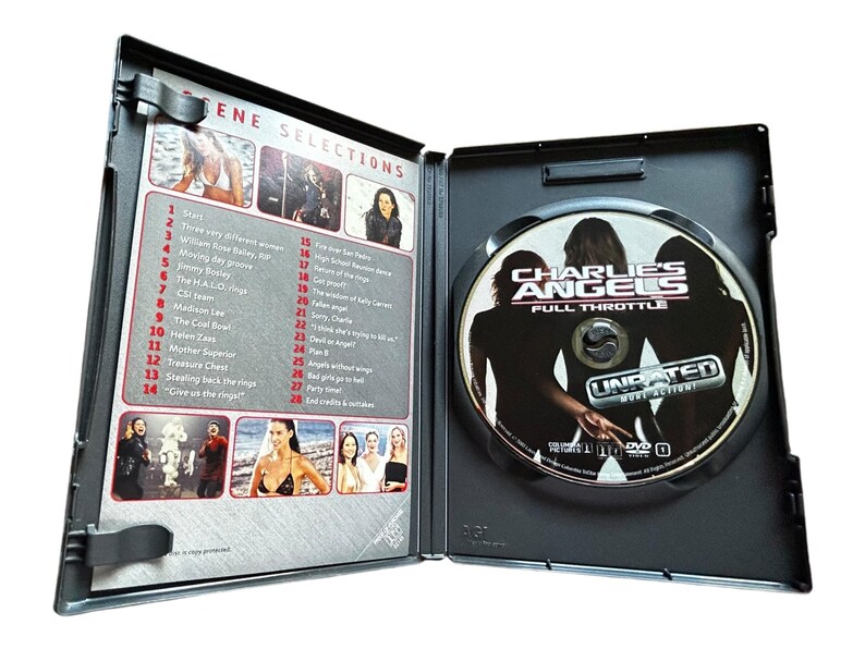 Charlie's Angels Full Throttle DVD, 2003 Unrated Version Widescreen Cameron Diaz - Etsy
