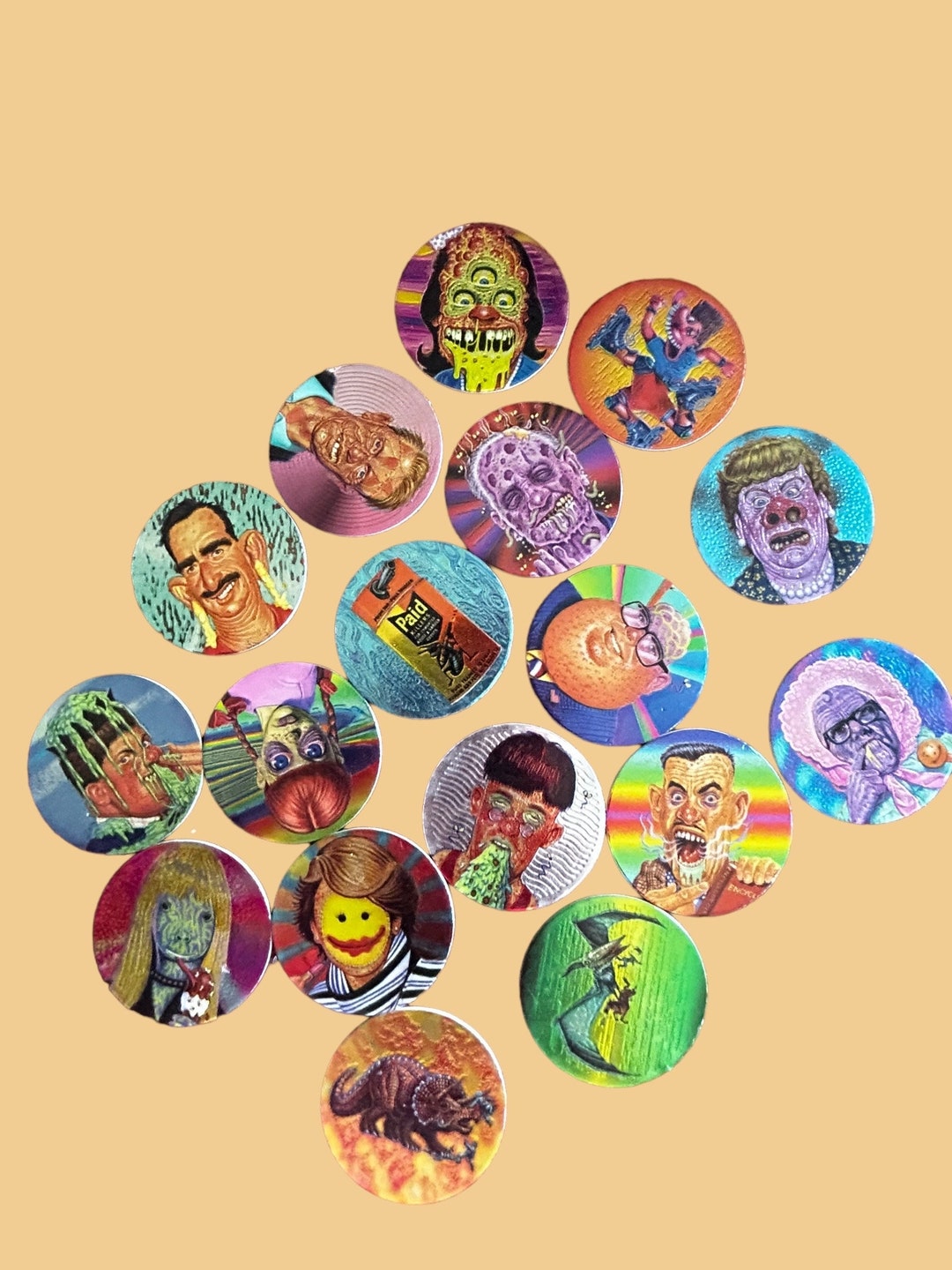 1995 Rare Mad Caps Pogs Caps Collection Lot of 17 - Etsy