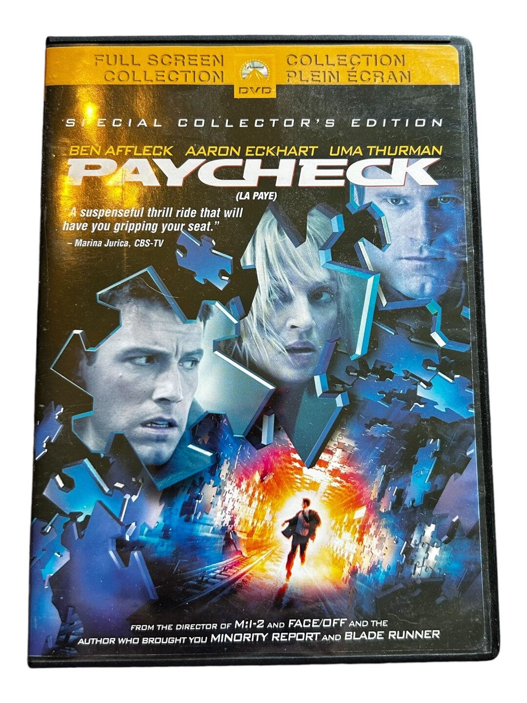 Paycheck DVD Movie 2004 Ben Affleck Uma Thurman Region 1 - Etsy