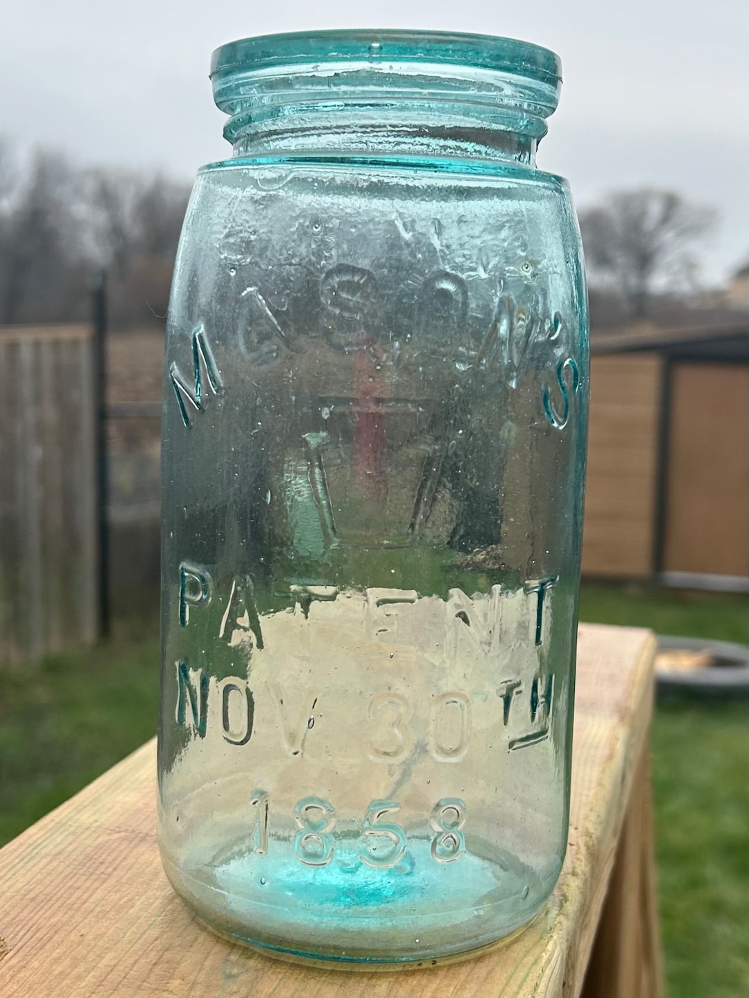 Antique Aqua Mason's Keystone Patent Nov. 30th 1858 Glass Jar, Antique ...