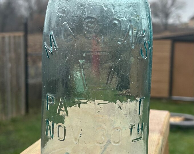 Antique Aqua Mason's Keystone Patent Nov. 30th 1858 Glass Jar, Antique ...