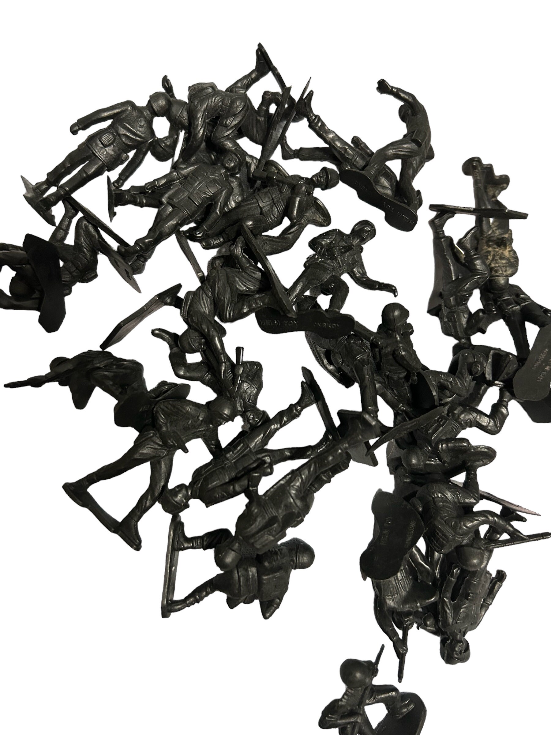 Vintage Lot of Plastic Toy Army Men Black - Etsy