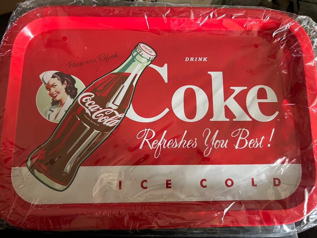 Coca-cola Tin Trivet Tray Red Refreshes You Best Waitress Coke Logo ...