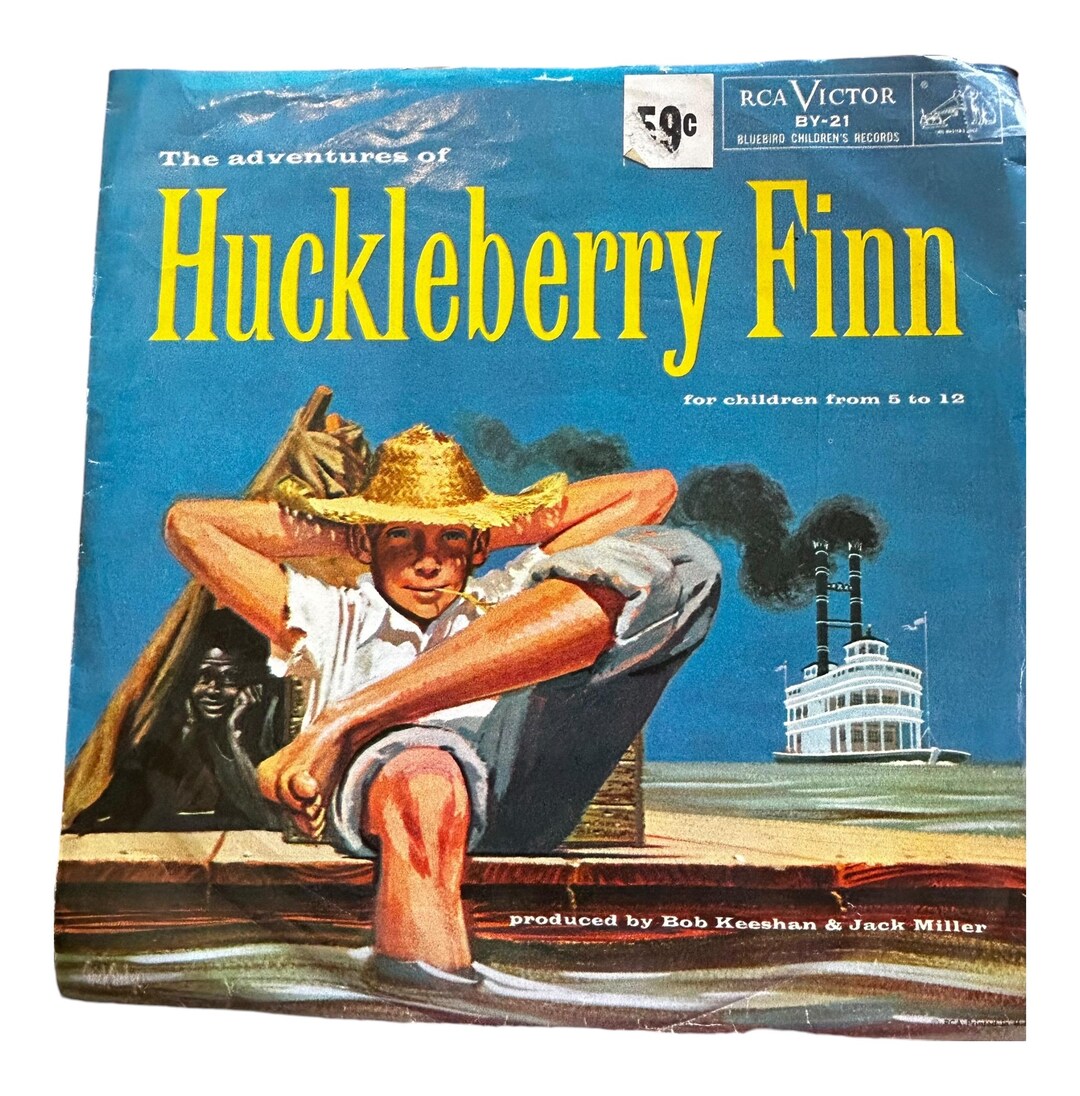 45rpm HUCKLEBERRY FINN Record Bob Keeshan & Jack Miller Tom Sawyer RCA ...