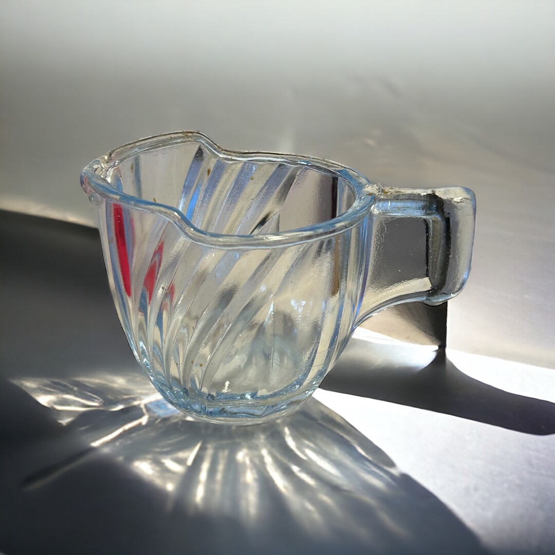 Vintage Glass Creamer With Solid Handle - Etsy