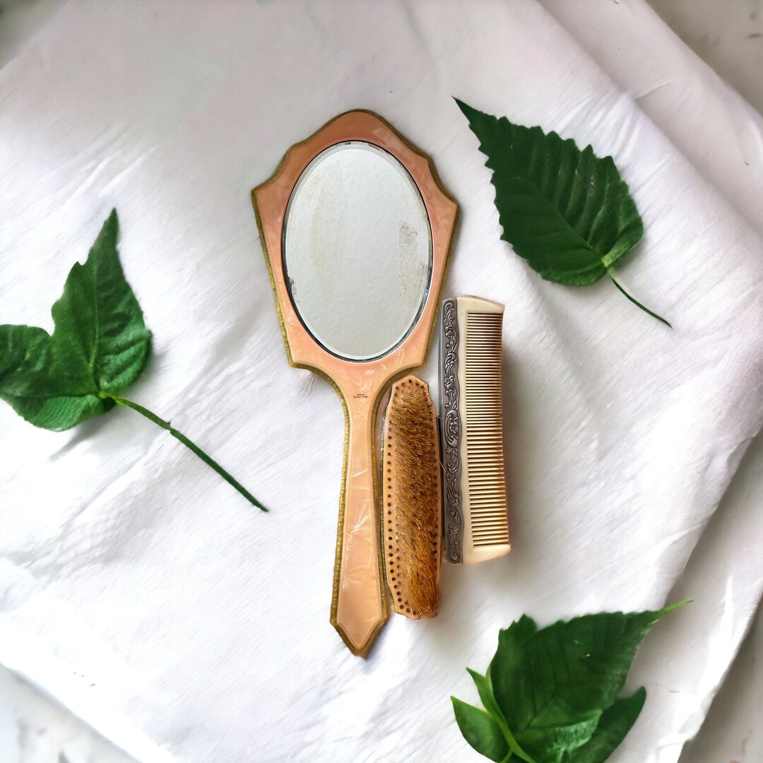 1920s Antique Bakelite Mirror, Comb, Dressing Brush Set, Dupont - Etsy
