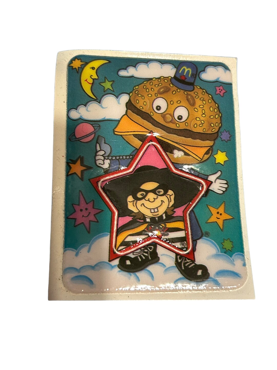 Vintage 1987 Mcdonalds Happy Meal Hamburglar Puffy Sticker 2 New ...