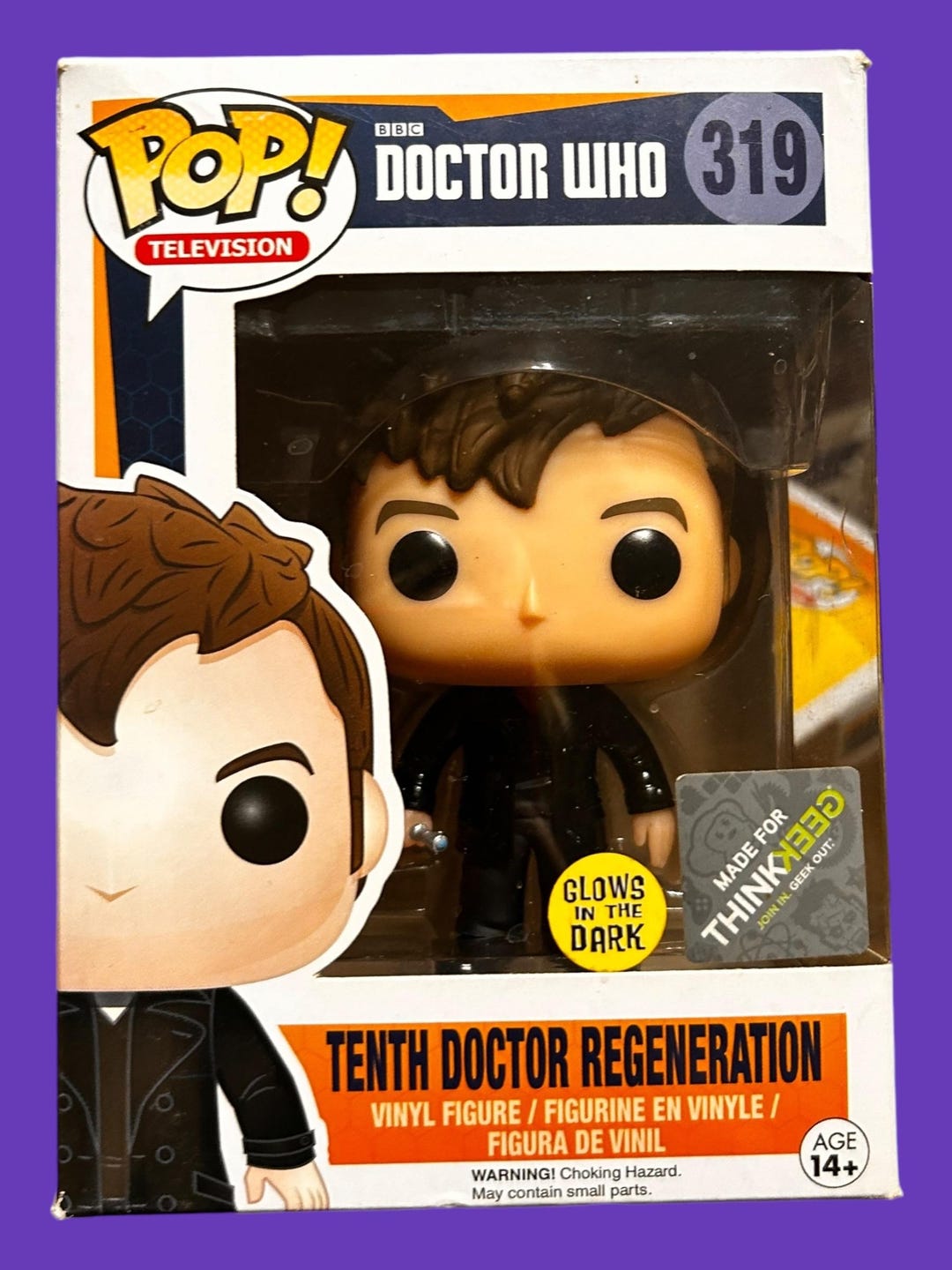 FUNKO Pop! Vinyl Doctor Who Tenth Doctor Glow in the Dark BRAND NEW ...