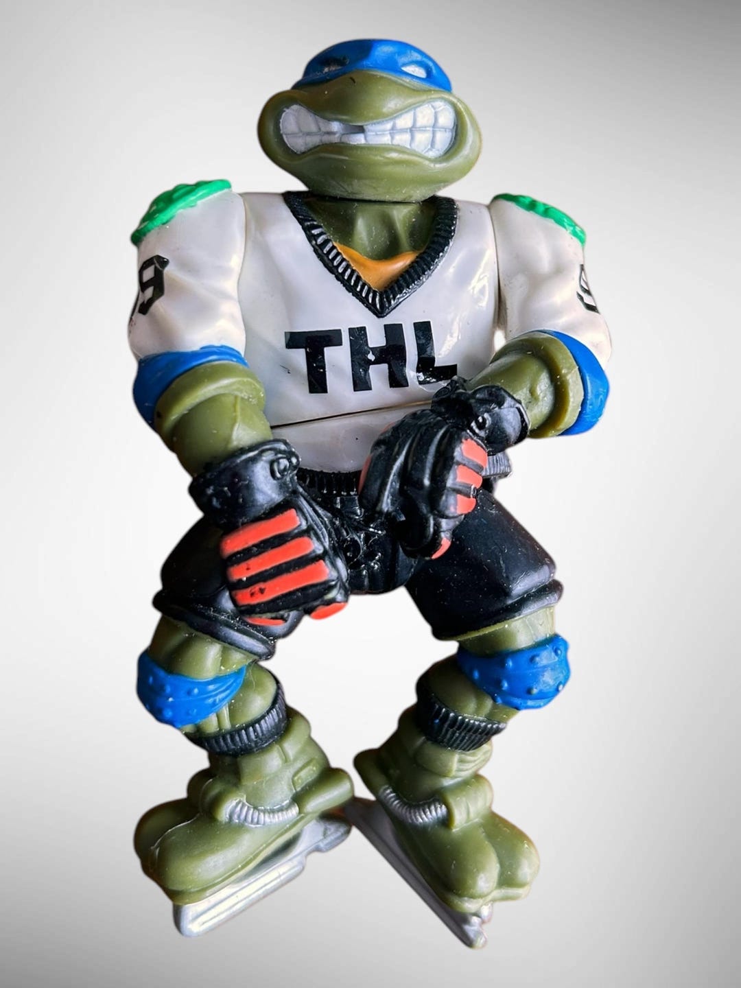 Vintage TMNT Slap Shot Leo 1991 Playmates Leonardo Sewer Sports All ...
