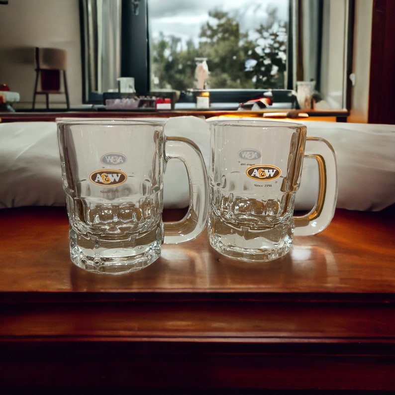 1980s A&W Root Beer Collectible Mini Mugs Vintage Glass Mugs 3.5 - Etsy
