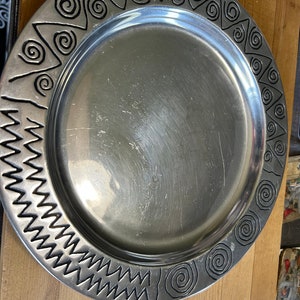 Wilton CO Reggae Pattern Bowl and Platter Discontinued Pattern, Pewter ...