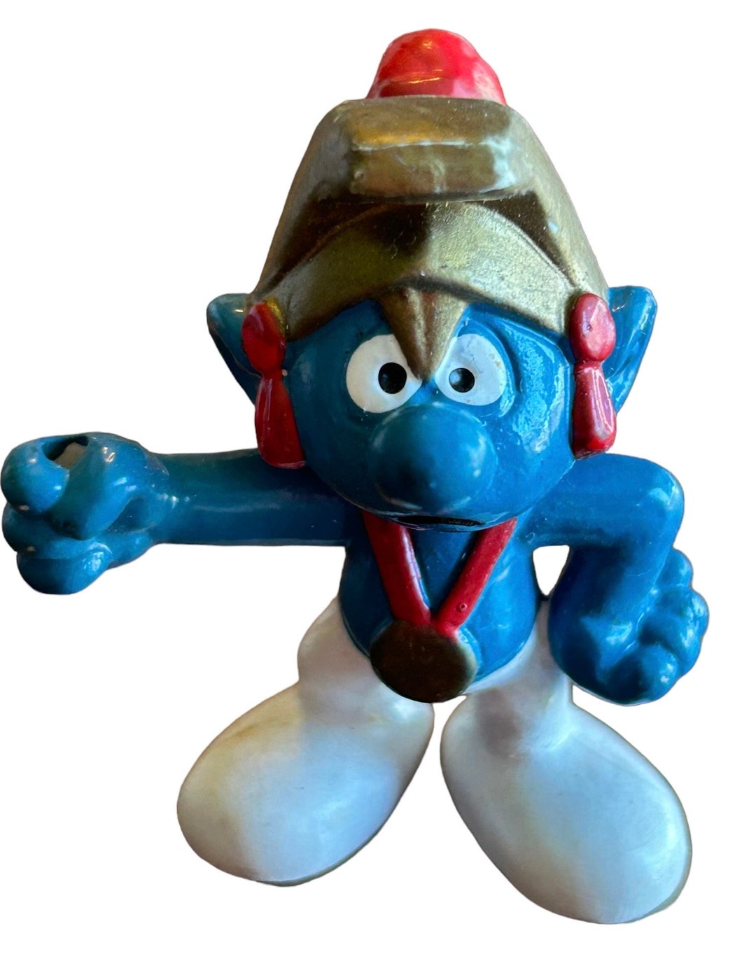 Vintage Peyo Schleich Smurf Figure Smurfs Knight Smurf Vintage PVC ...