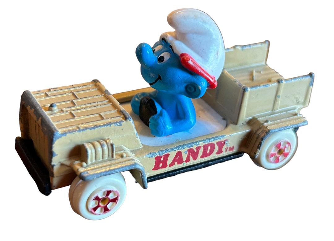 Smurfs Handy Smurf About Vintage Diecast 2.75 Car ERTL 1982 Die Cast ...