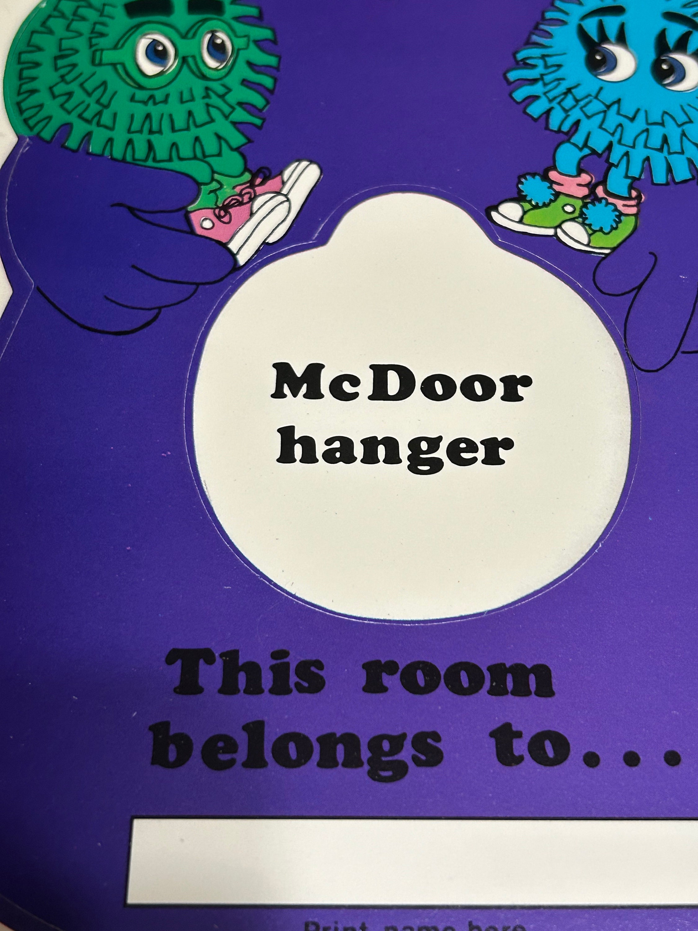 Vintage 1980s Rare Mcdonalds Paper Happy Meal Treat of the Week Grimace ...