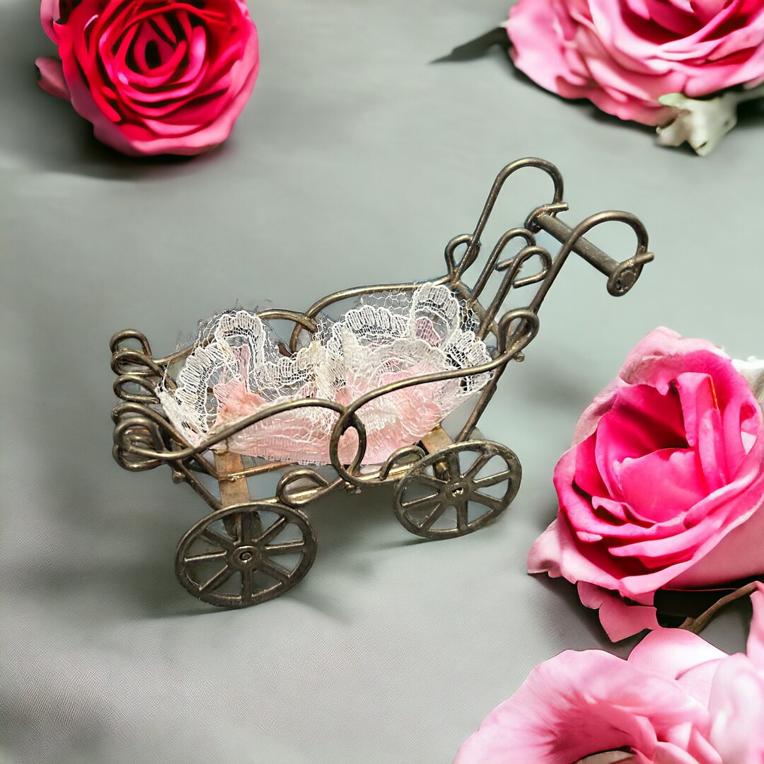 Vintage Miniature Doll House Wire Brass Baby Carriage Stroller Buggy - Etsy