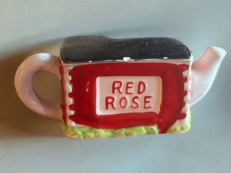 Rare Red Rose Tea Miniature Fire Station Teapot Figurine - Etsy