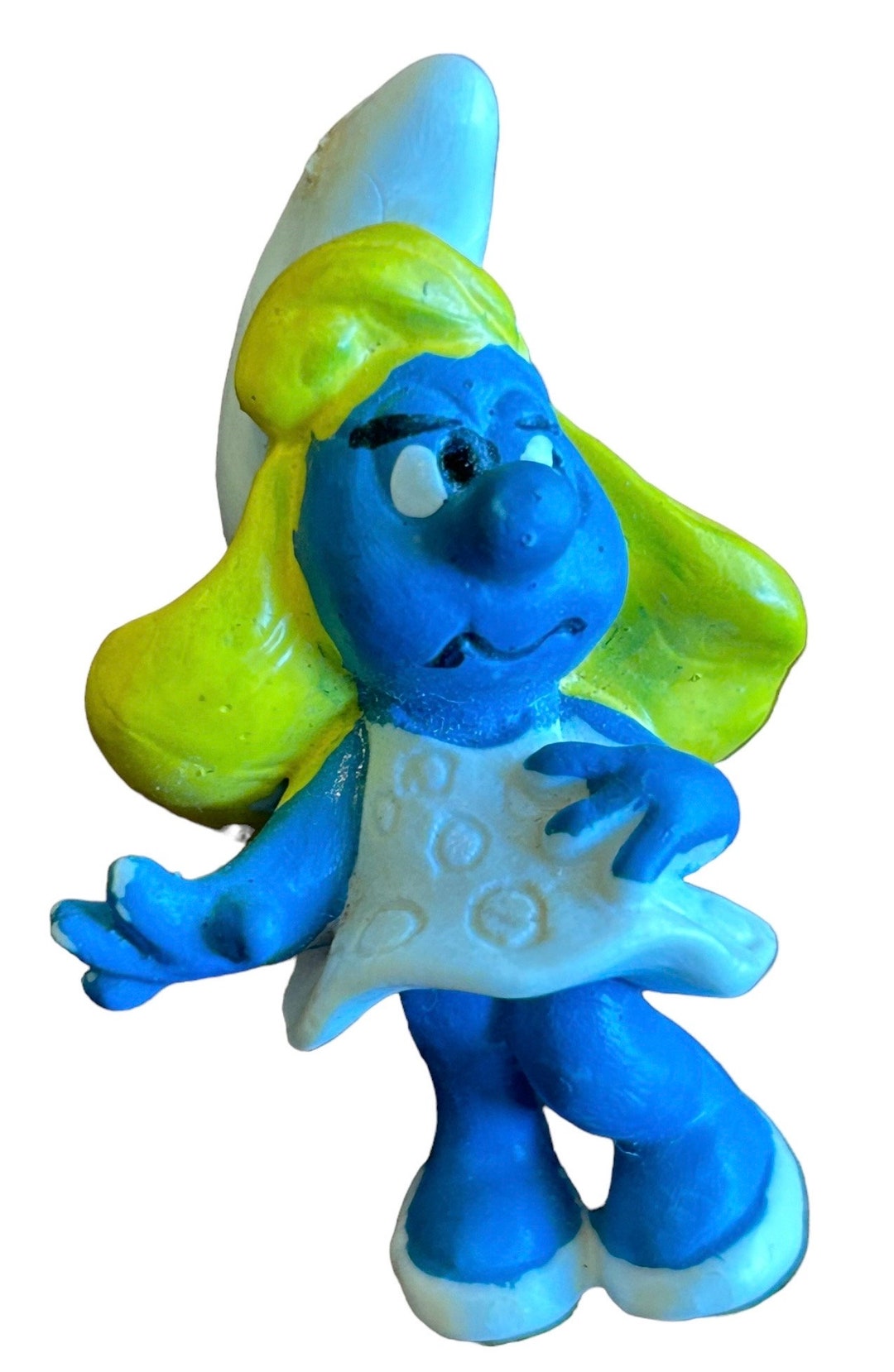 Smurfs 20034 Smurfette White Dress Vintage Smurf 1981 Classic PVC Toy ...