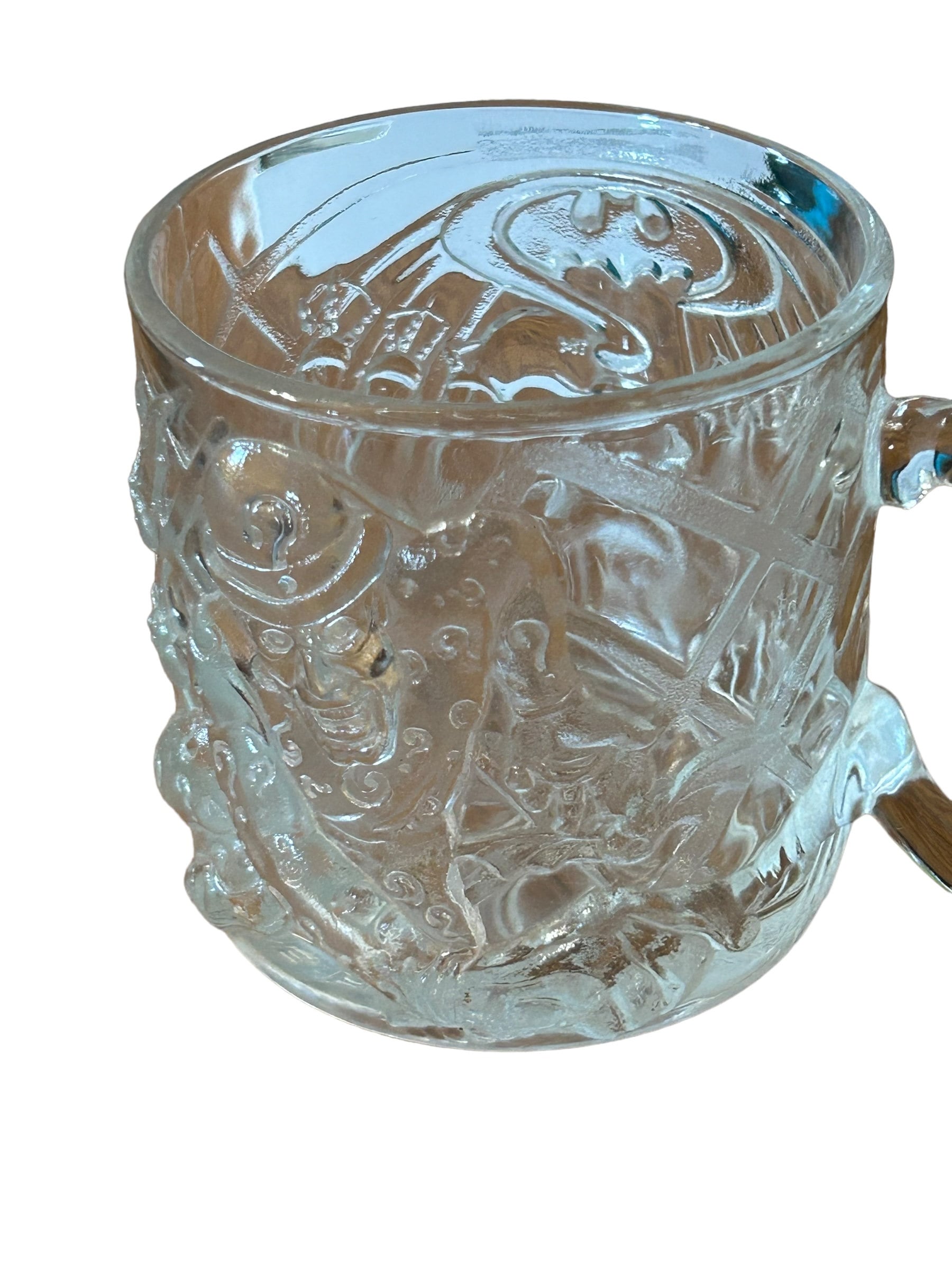 1995 Batman Forever Mcdonald's the Riddler Glass Cup Mug Embossed DC ...