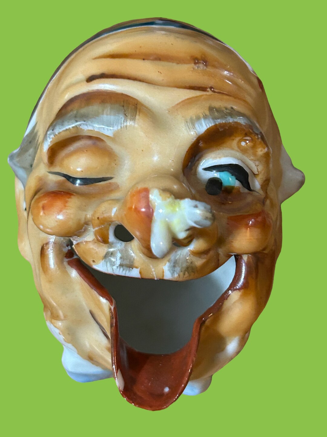 Vintage 1940s Japan Old Man Hobo Head Clown Cigarette Cigar Ashtray ...