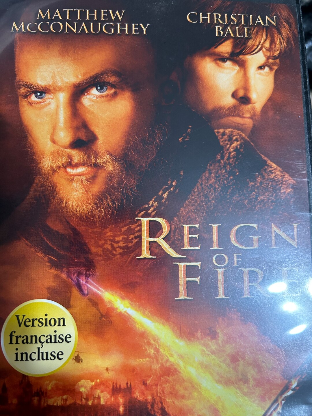 Reign of Fire DVD Matthew Mcconaughey Christian Bale - Etsy