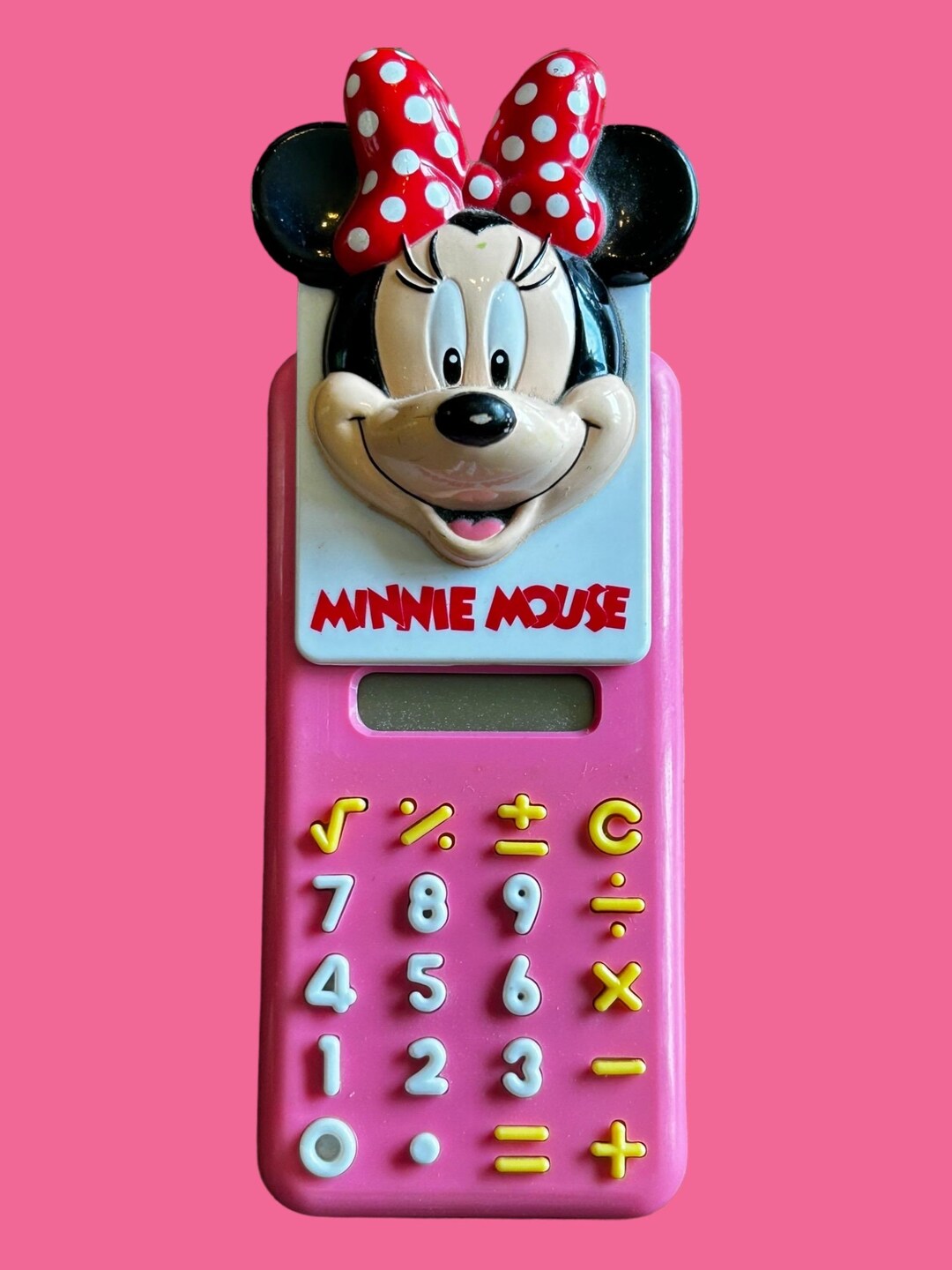 Disney Vintage Minnie Mouse Calculator Sliding Cover Face Forward 5 ...