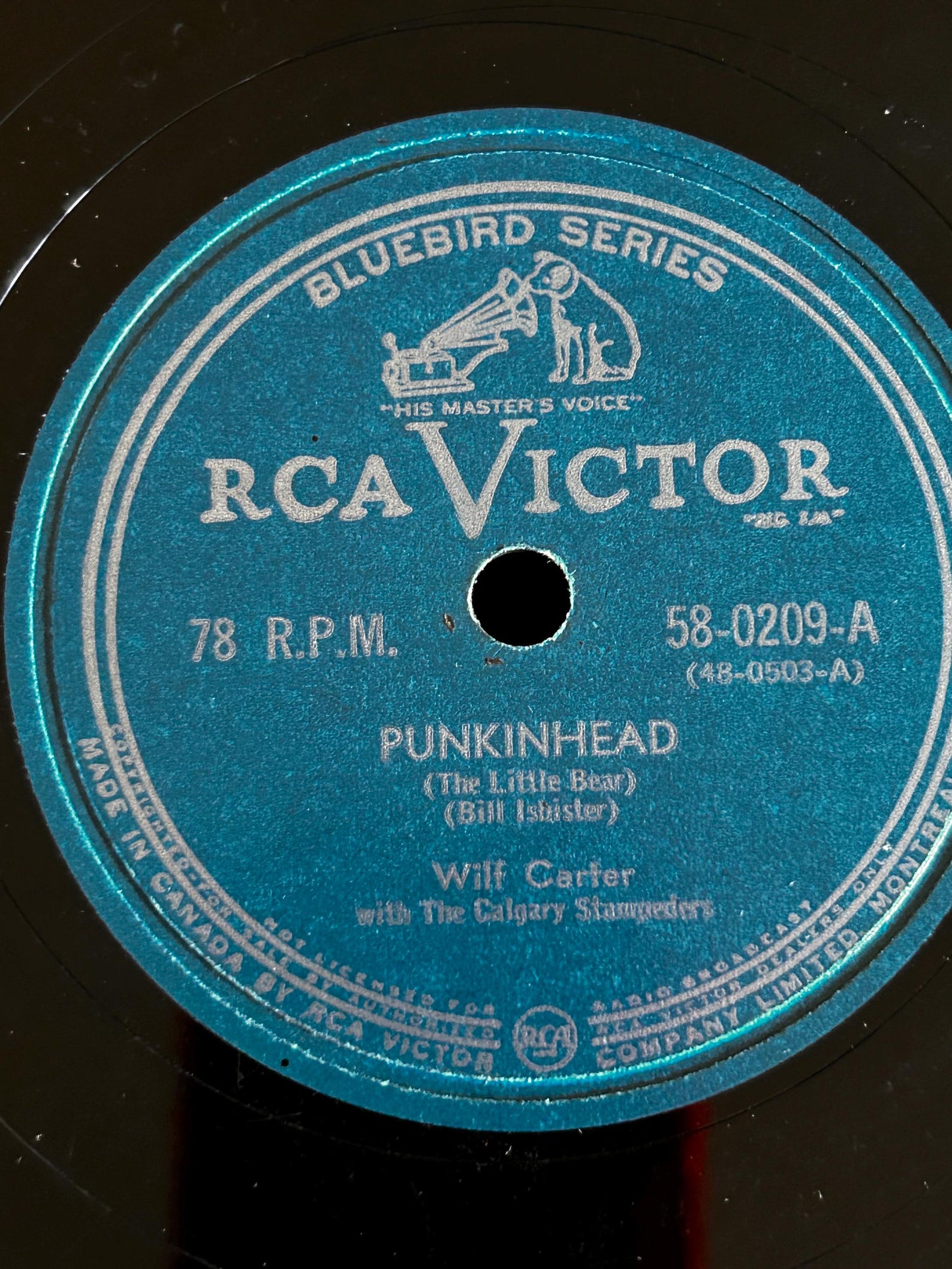Wilf Carter – Punkinhead (the Little Bear) / Wha' Hoppen? 1951 Folk ...