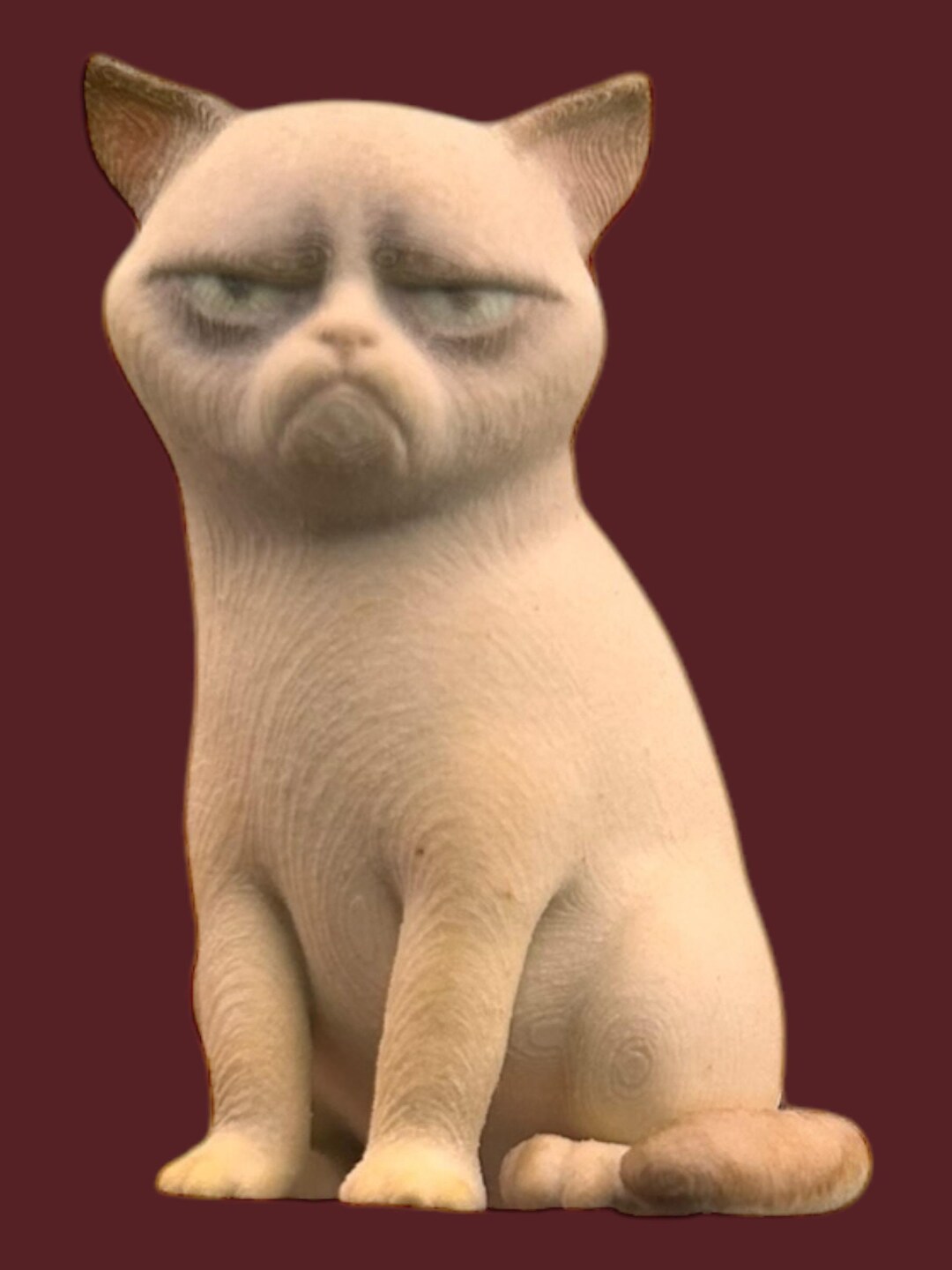 Grumpy Cat Figurine in Full Color Sandstone 4” - Etsy