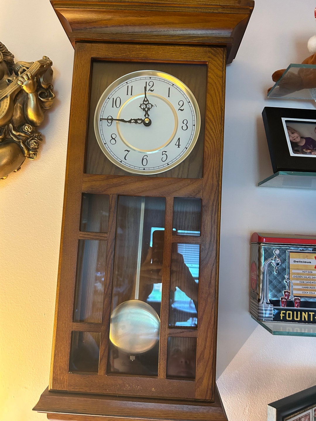 Bulova Mayfair Walnut Wall Clock 3 Chimes With Volume Control - Etsy