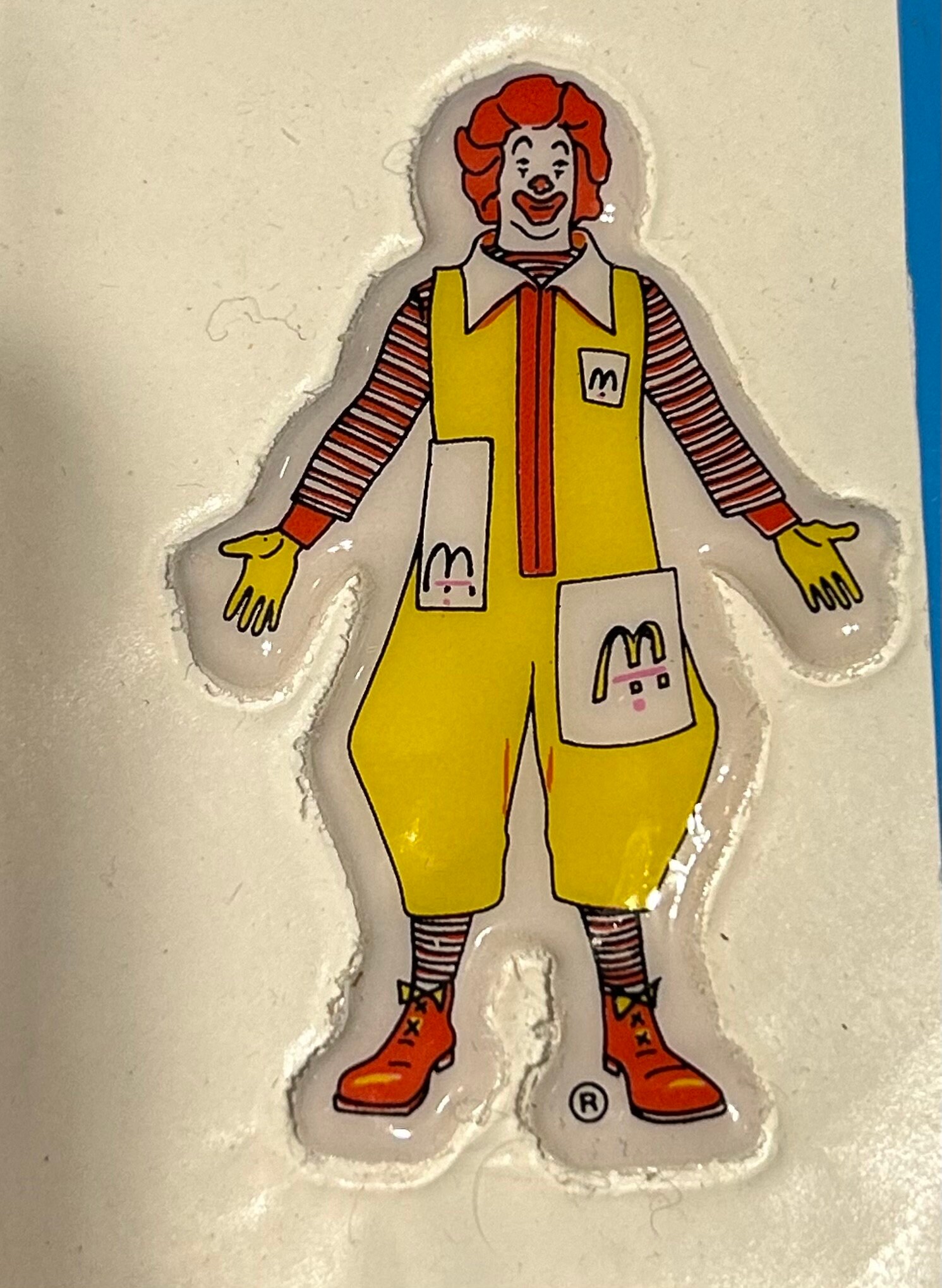 Vintage 1984 Mcdonalds Happy Meal Ronald Mcdonald Puffy Sticker New 2 ...