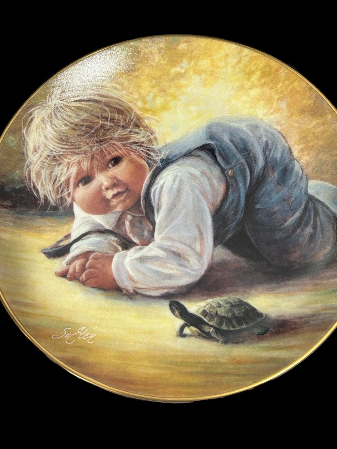 Vintage Sue Stem Collector Plates Hackett Jeremy Playful Memories - Etsy