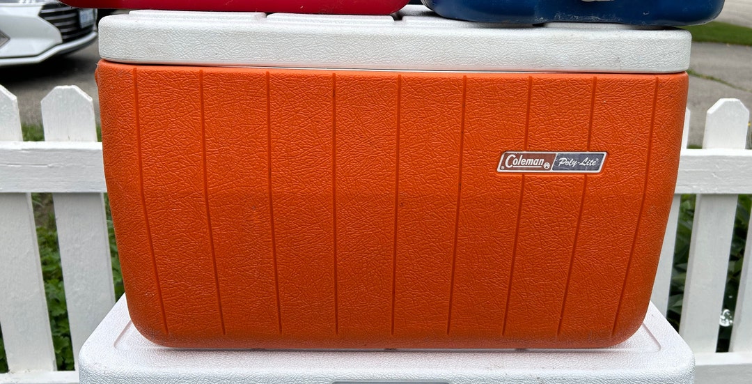 1980s Vintage Coleman Polylite Cooler Retro Orange - Etsy