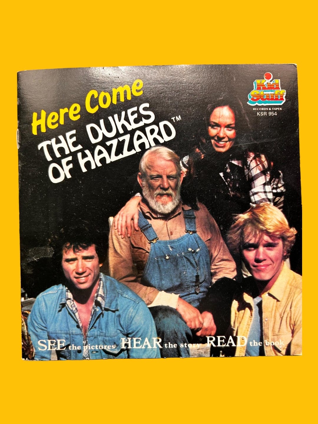 Vintage Here Comes the Dukes of Hazzard 7" Vinyl & Book 1983 Kid Stuff ...