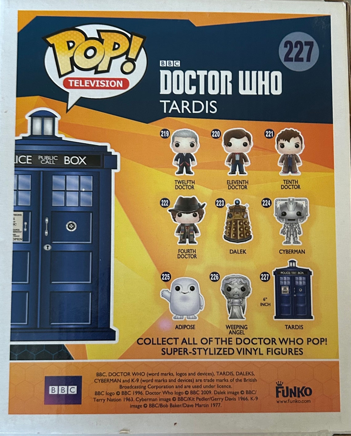 Funko Pop Television Doctor Who 227 TARDIS 6 Large Size Boxed - Etsy