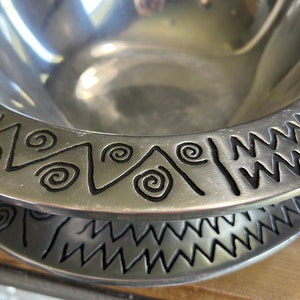 Wilton CO Reggae Pattern Bowl and Platter Discontinued Pattern, Pewter ...