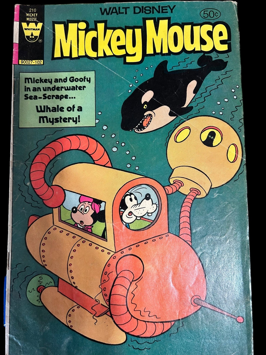 Whitman Comics WALT DISNEY Mickey Whale of a Mystery 1980 - Etsy