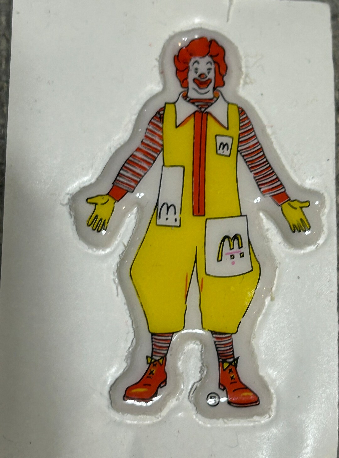 Vintage 1984 Mcdonalds Happy Meal Ronald Mcdonald Puffy Sticker New 2 ...