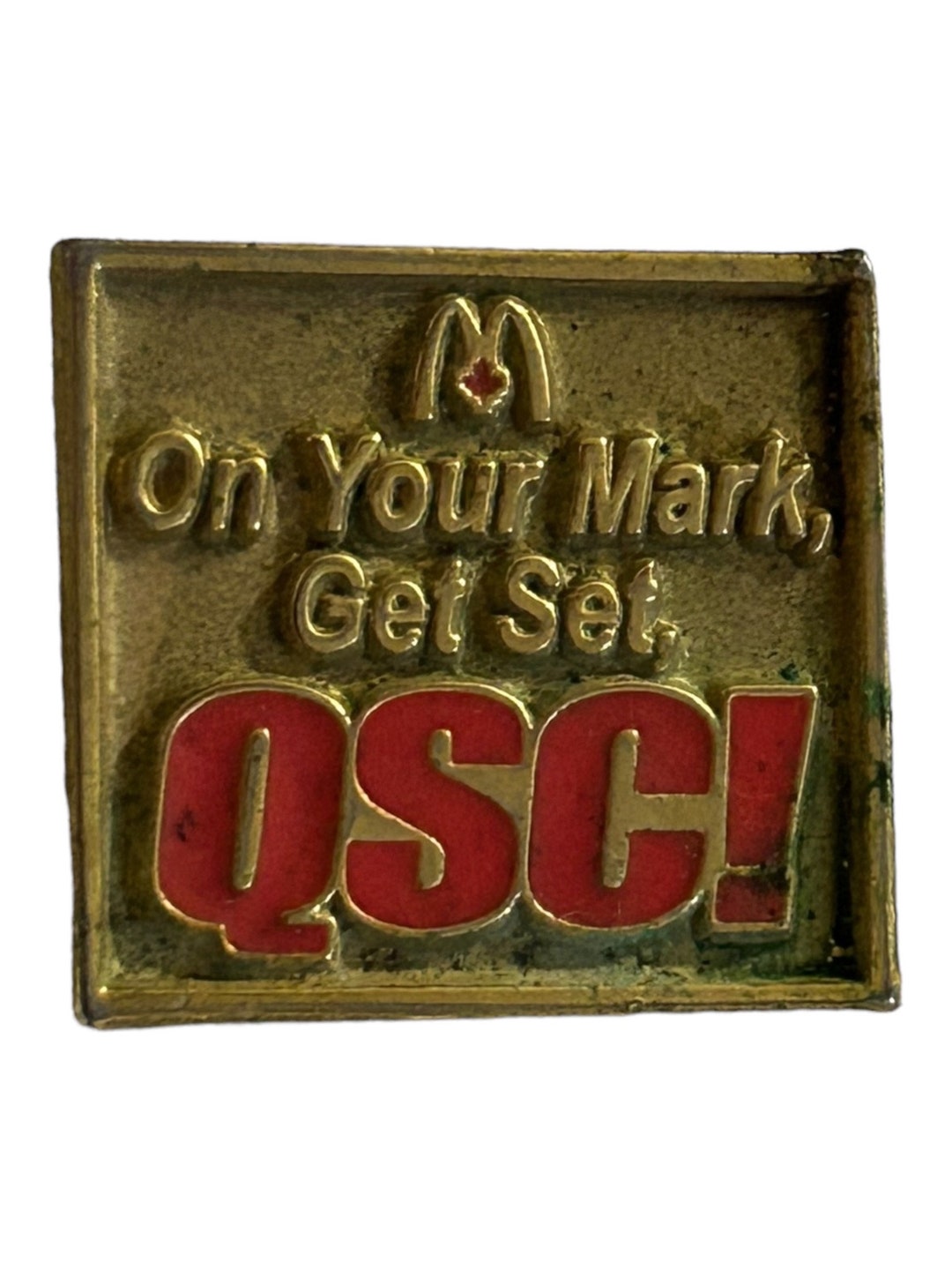 Mcdonalds Lapel Pin Mcdonald's on Your Mark Get Set QSC Restaurant ...