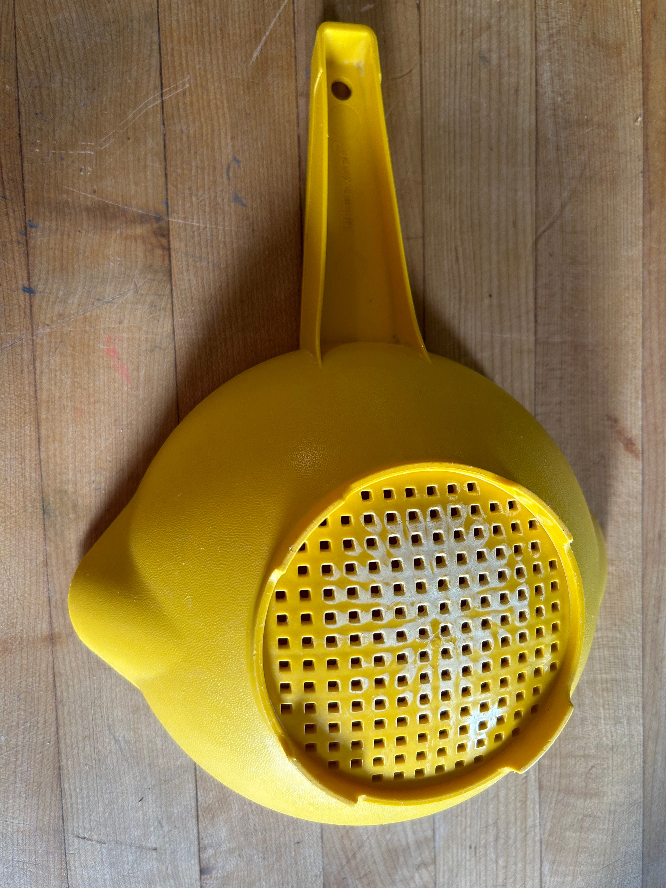 1970s Vintage Tupperware Yellow Strainer - Etsy