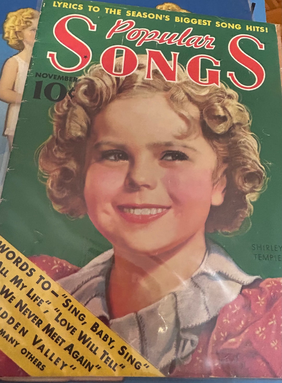 Vintage 1936 Popular Songs Magazine Shirley Temple Cover Mint in ...