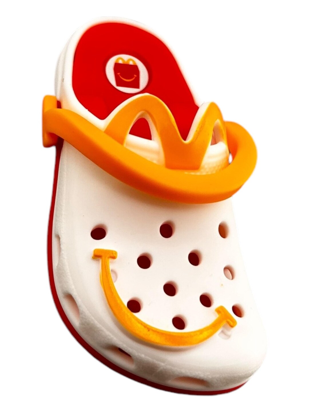 Mcdonalds Mini Crocs Keychain Happy Meal Toy Golden Arches White Smile ...