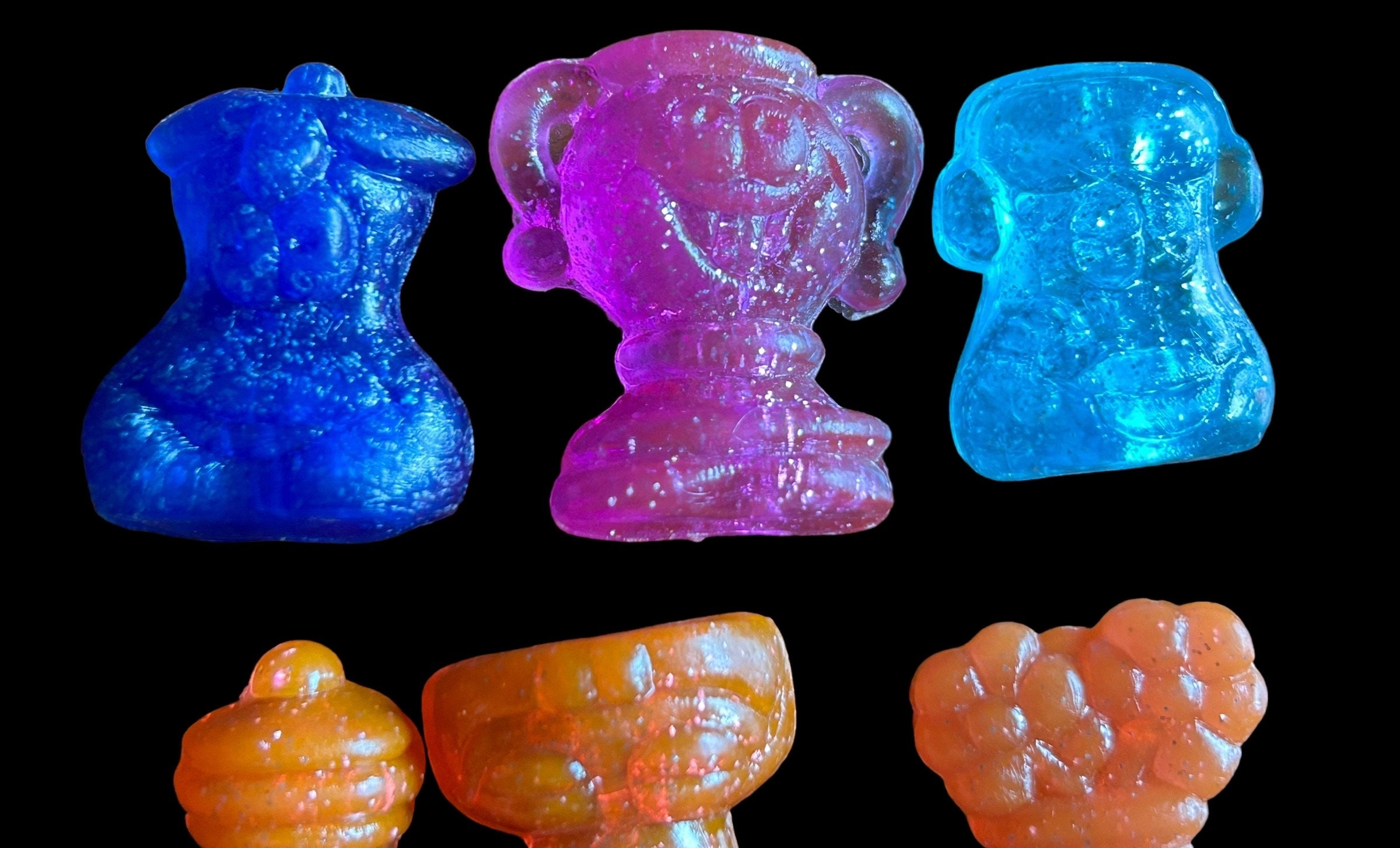 Vintage Original Gogos Glitter Crazy Bones Lot of 13 - Etsy