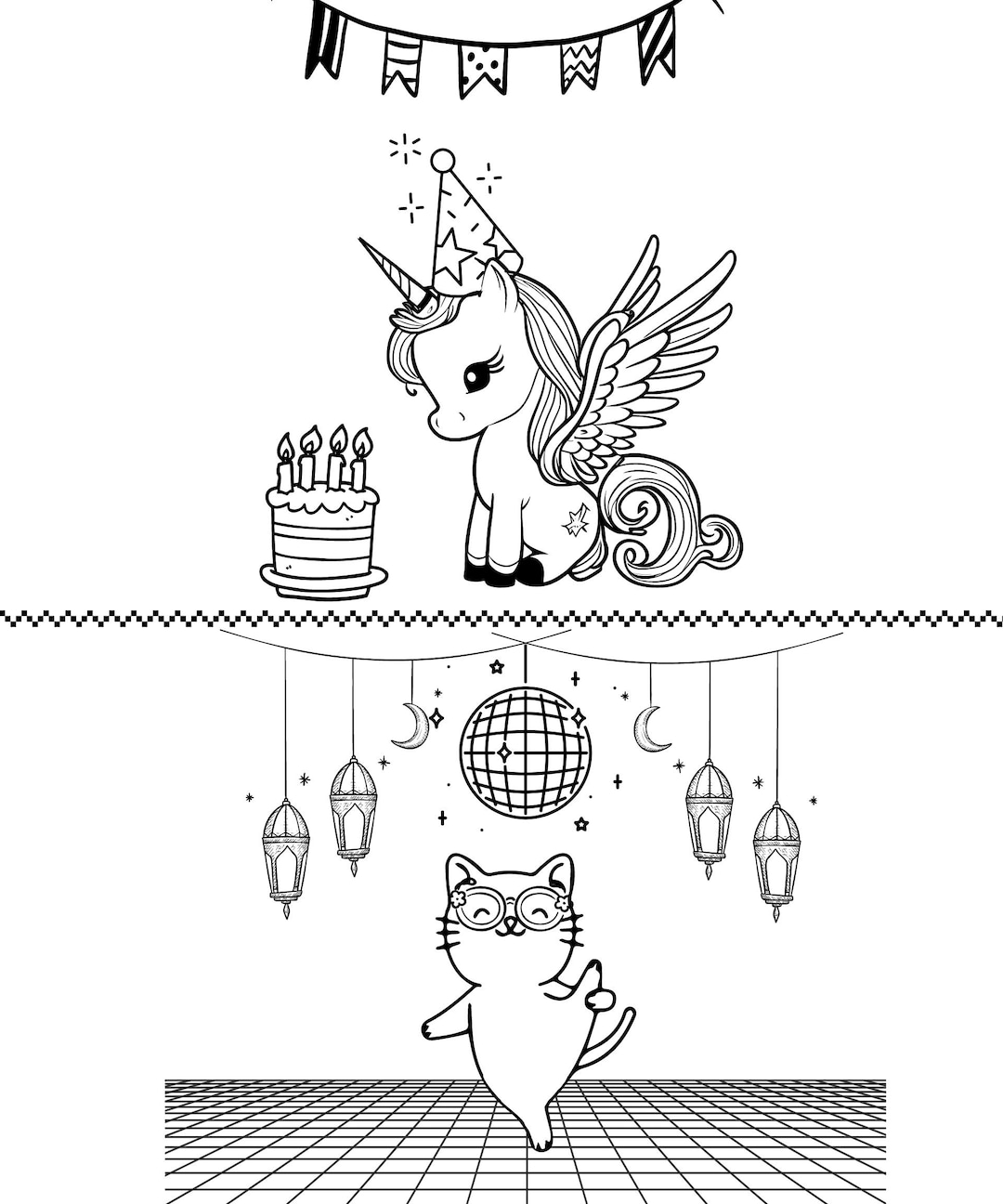 Party Animal Coloring Pages 5 Coloring Pages With Animal for Children ...