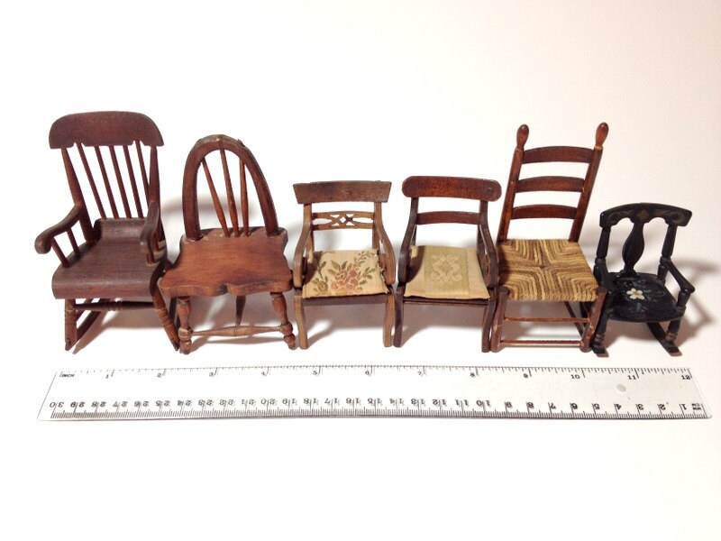 Dollhouse wooden chair store