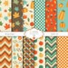 Fall Digital Paper Set 12 autumn digital papers with acorns | Etsy