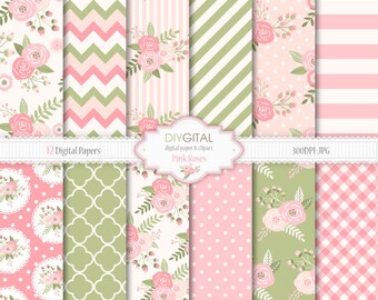 Pink green girl | Etsy