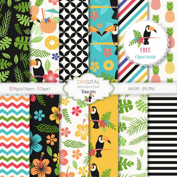 Toucan Clipart - Etsy