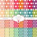 Hearts Digital Paper Set Valentines Day Digital Paper 32 Printable ...