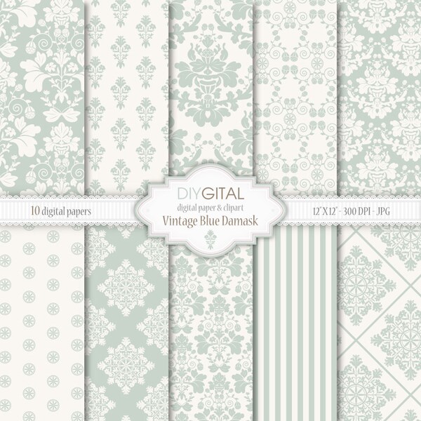 Damask Vintage Paper - Etsy