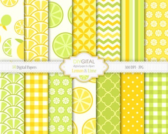 Lime Digital Paper - Etsy